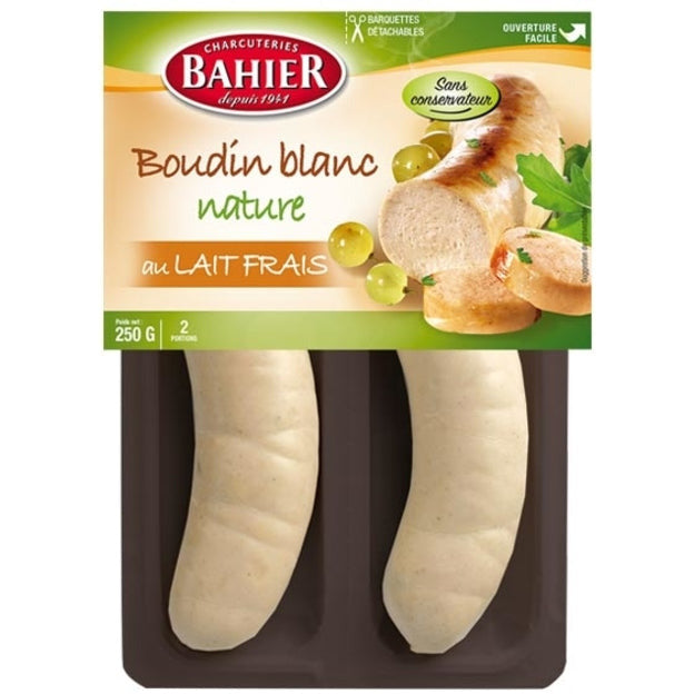 Boudin blanc nature x 2 portions - White pudding x 2 portions - Bahier ...